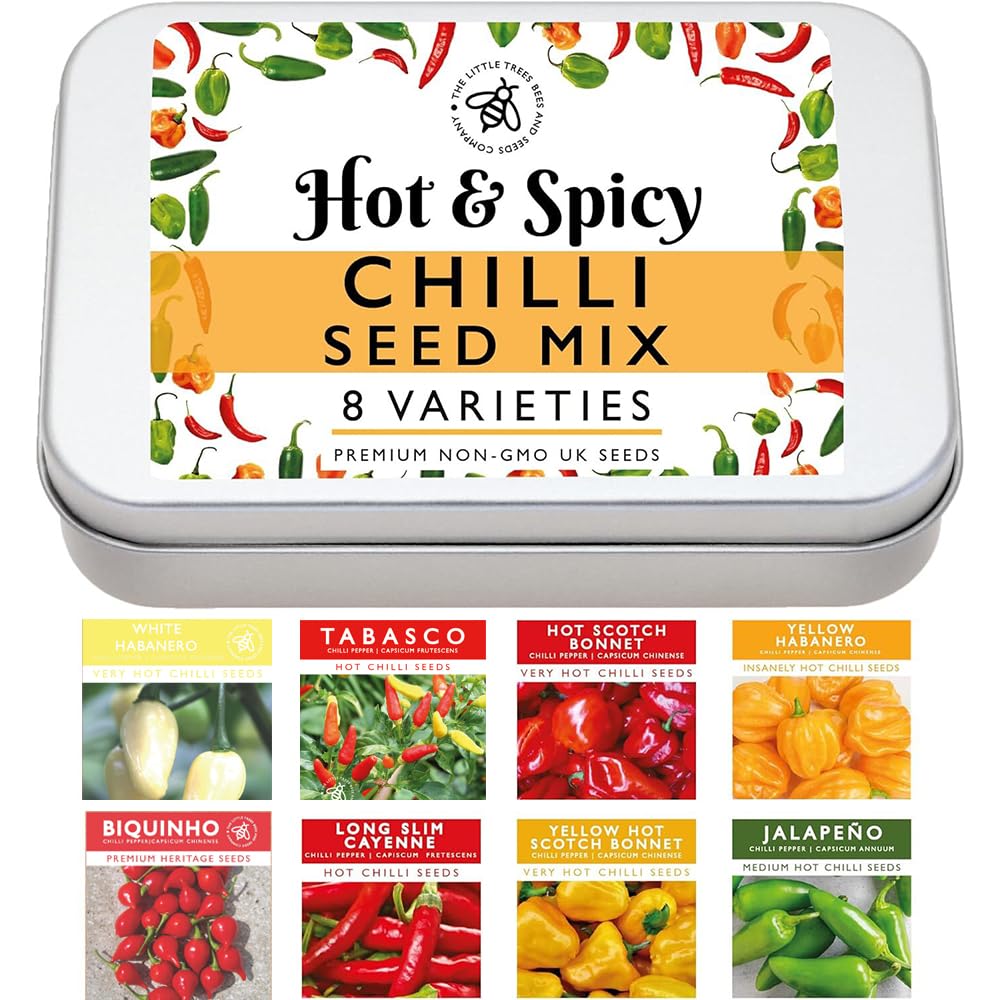Chilli Pepper Seed Kit – 8 Hot & Spicy Varieties | Grow Your Own Gift ...